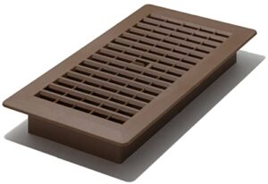 decor grates pl410-ob 4-inch by 10-inch plastic floor register, oak brown