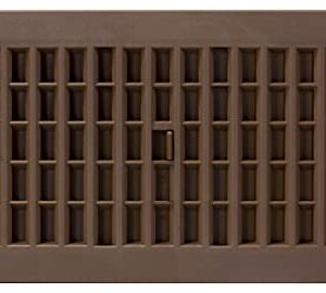 Decor Grates PL410-OB 4-Inch by 10-Inch Plastic Floor Register, Oak Brown