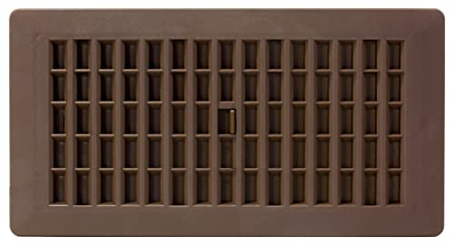 Decor Grates PL410-OB 4-Inch by 10-Inch Plastic Floor Register, Oak Brown