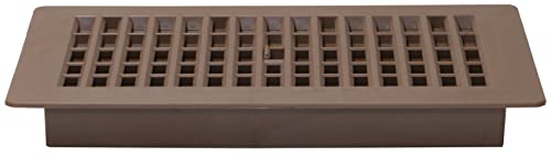 Decor Grates PL410-OB 4-Inch by 10-Inch Plastic Floor Register, Oak Brown