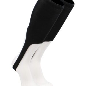 TCK Sports Solid Color 9 Baseball Softball Stirrup Socks, Black, Large