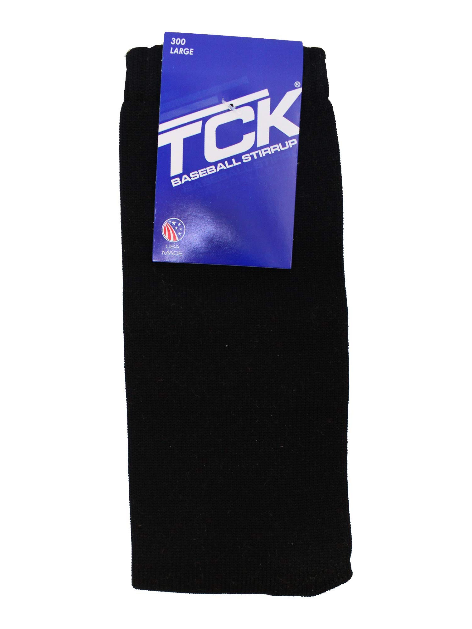 TCK Sports Solid Color 9 Baseball Softball Stirrup Socks, Black, Large