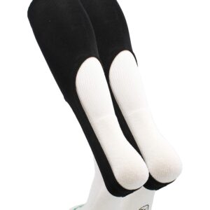 TCK Sports Solid Color 9 Baseball Softball Stirrup Socks, Black, Large