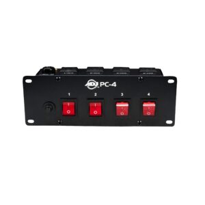 adj products pc-4, ac power center, central power control for dj booth or light show