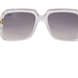 Cazal 607 Sunglasses, Crystal Frame/Grey Gradient Lens, 56mm