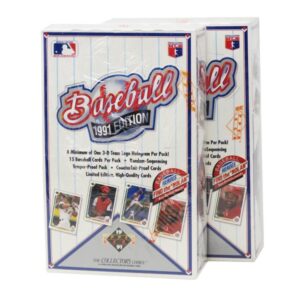 1991 Upper Deck Baseball High Series Card Box: Possible Aaron Autograph, Chipper Jones, Mike Mussina Rookie Cards