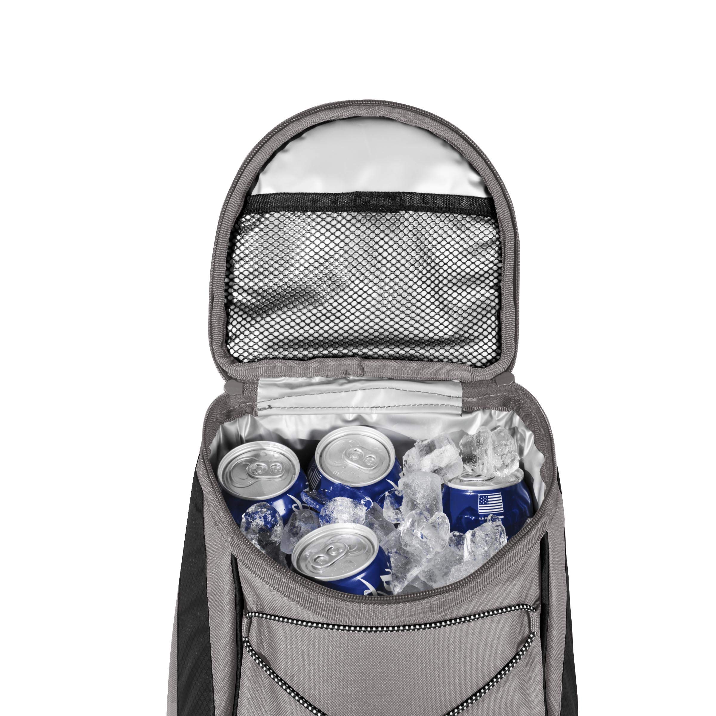 ONIVA - a Picnic Time brand PTX Backpack Cooler, Soft Cooler Backpack, Insulated Lunch Bag, (Black with Gray Accents)