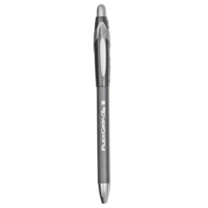 paper mate 85580 flexgrip elite ballpoint retractable pen, black ink, medium, dozen