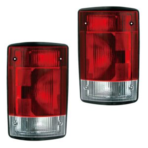 epic lighting amoe replacement rear brake tail lights assembly compatible with ford 04-14 econoline van e150 e250 e350 e-series 04-05 excursion [ fo2800190 5c2z13405aa fo2801190 5c2z13404aa ] pair