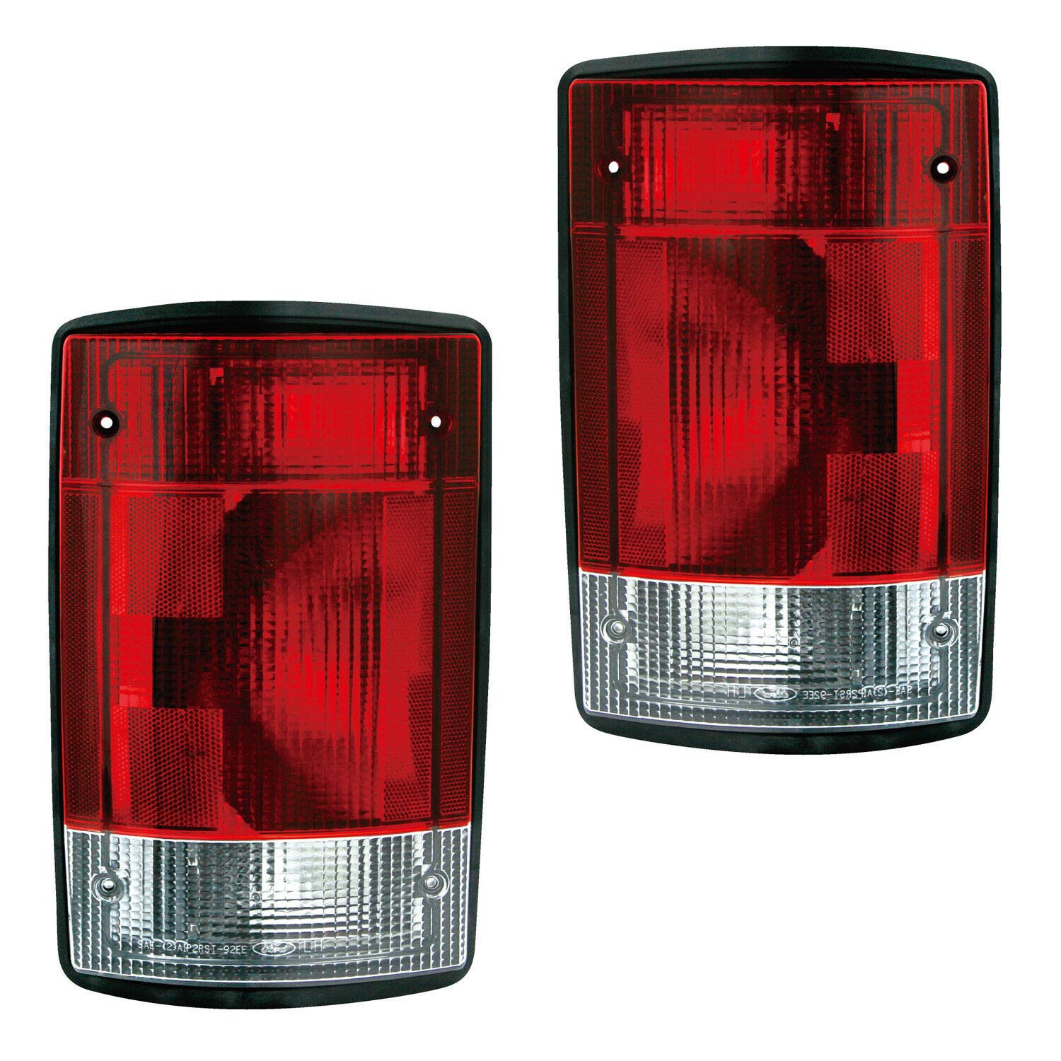 EPIC LIGHTING AMOE Replacement Rear Brake Tail Lights Assembly Compatible with Ford 04-14 Econoline Van E150 E250 E350 E-Series 04-05 Excursion [ FO2800190 5C2Z13405AA FO2801190 5C2Z13404AA ] Pair