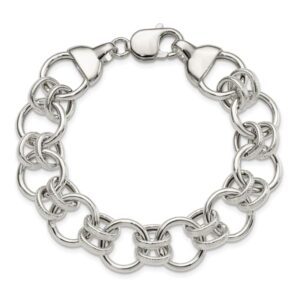 IceCarats 925 Sterling Silver Chain Bracelet 7.5 inch