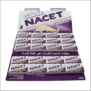 100 nacet stainless double edge razor blades