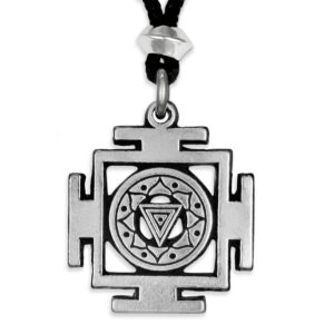 pewter kali yantra of transformation hindu goddess pendant