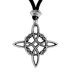 pewter celtic witches knot wiccan pendant necklace