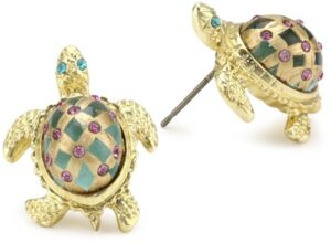 betsey johnson turtle stud earrings