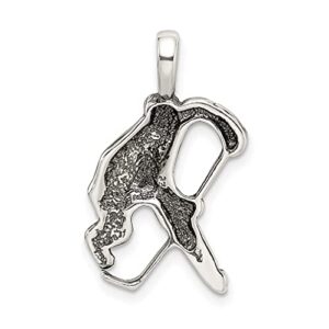 IceCarats 925 Sterling Silver Vintage Hockey Goalie Stick Puck Glove Player Necklace Charm Sports Pendant Only