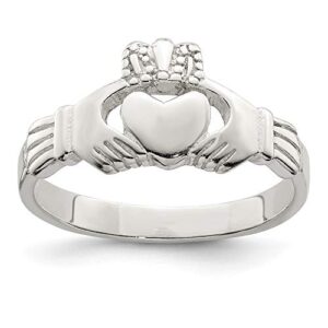 925 sterling silver irish heart love claddagh celtic ring size 7