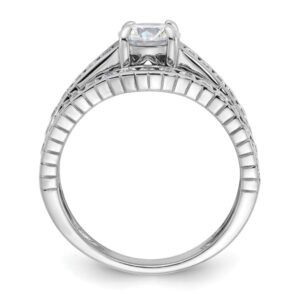 IceCarats 925 Sterling Silver Cubic Zirconia CZ Wedding Band Engagement Ring Bridal Jewelry Set Size 7