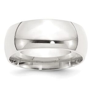 icecarats 925 sterling silver 9mm comfort fit plain classic wedding band ring size 7.5