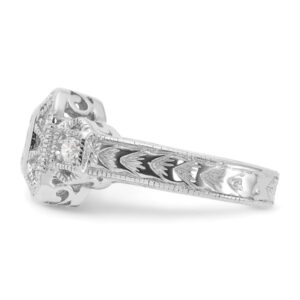 IceCarats 925 Sterling Silver Cubic Zirconia CZ Vintage Ring Size 6