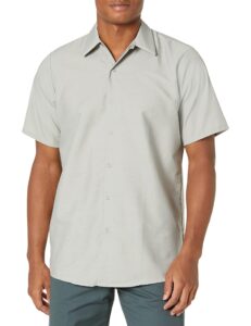 red kap men's specialized pocketless work shirt, light grey, short sleeve 2x-large