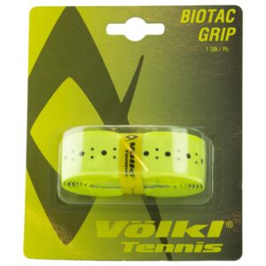 volkl biotac replacement grip-single pack (neon yellow/black dots)