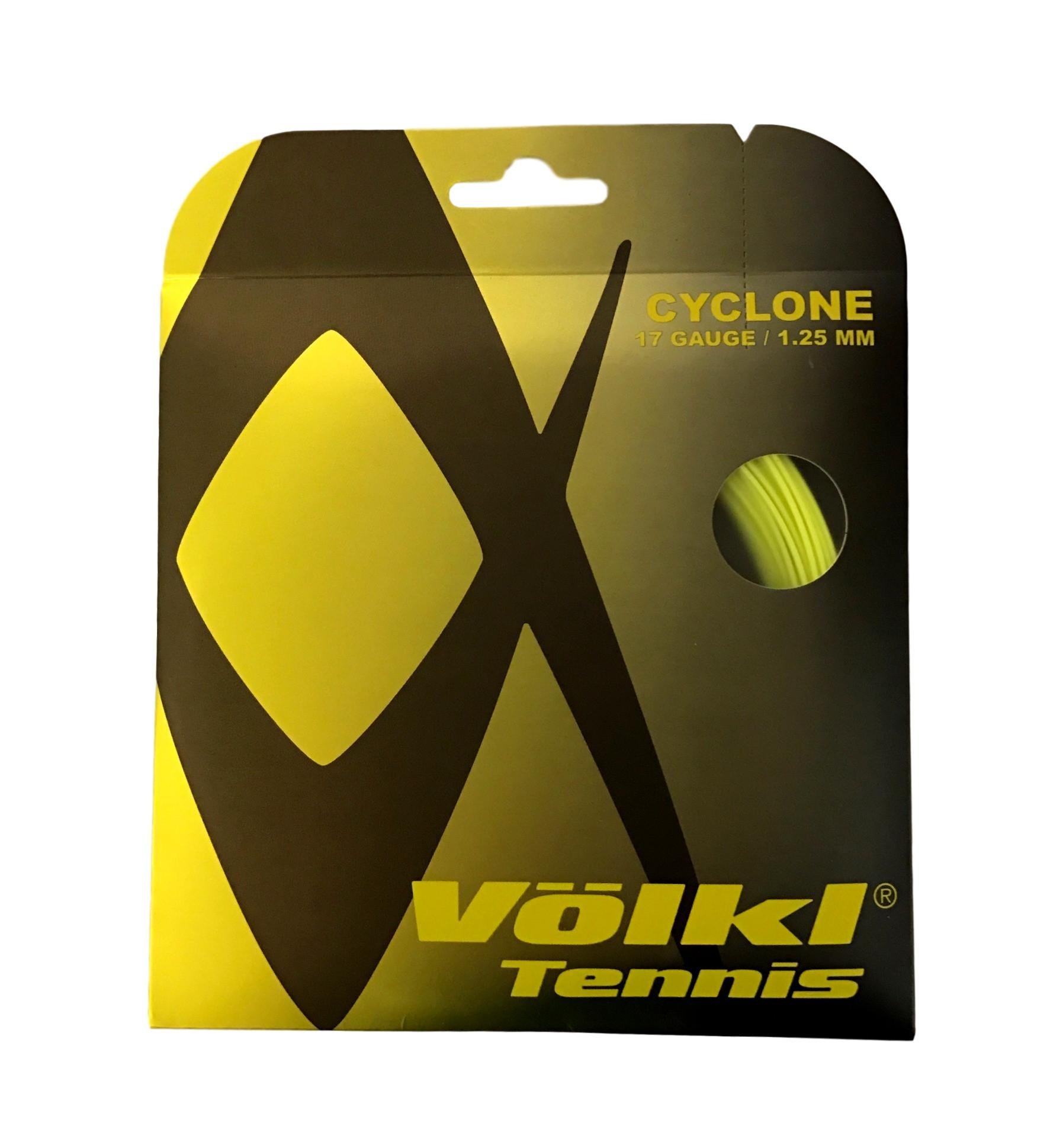 Volkl Cyclone Set Neon Tennis String (Yellow, 17-Gauge)