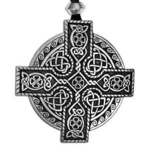 men's pewter large celtic equal arm cross pendant necklace - 2.5 inches