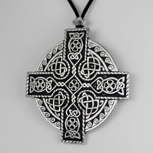 Men's Pewter Large Celtic Equal Arm Cross Pendant Necklace - 2.5 Inches