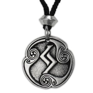 jera rune of harvest pendant elder futhark rune necklace - norse viking jewelry