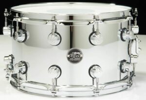 dw performance series steel 8 x 14-inch snare drum - polished