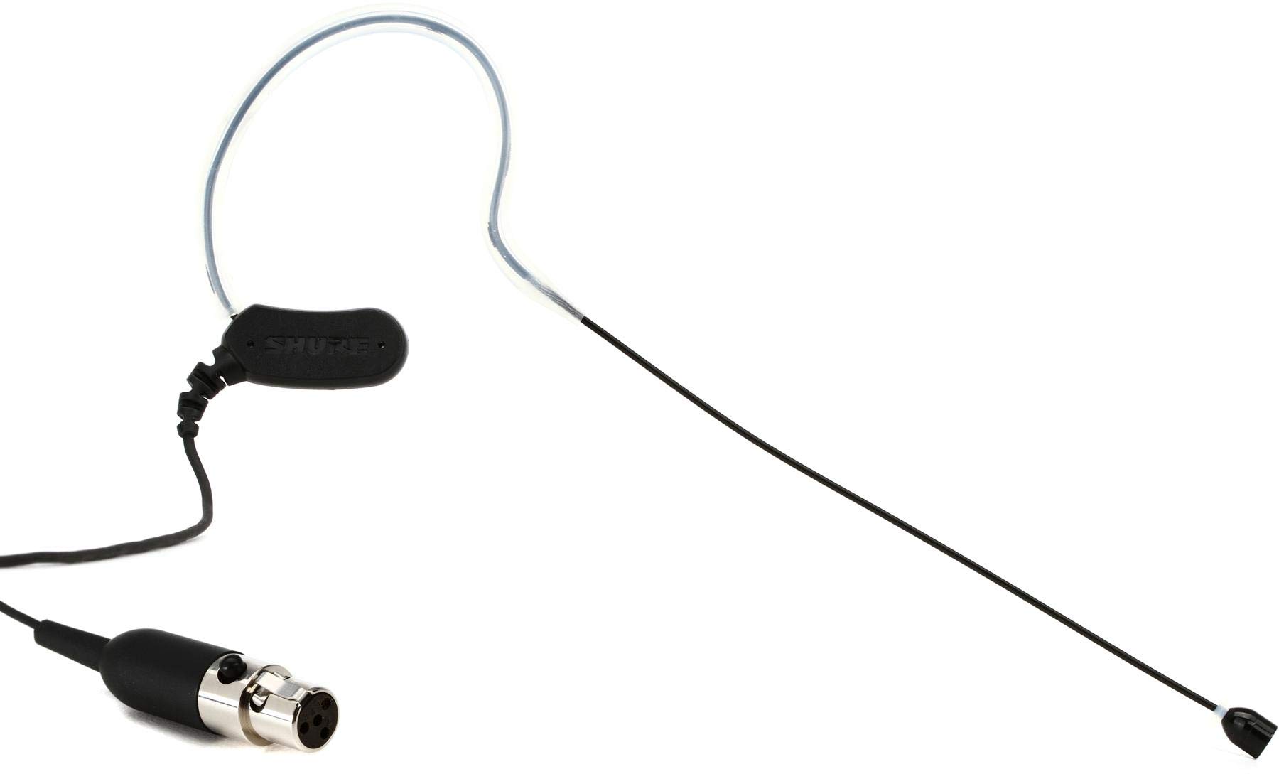 Shure MX153B/O-TQG Omnidirectional Earset Headworn Microphone, Black