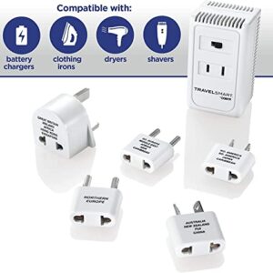 Conair Voltage Converter and Universal Travel Adapter, European Travel Plug Adapter, Univerasal Adapter Plug Converter for Travel, 6 Piece Set