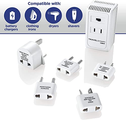 Conair Voltage Converter and Universal Travel Adapter, European Travel Plug Adapter, Univerasal Adapter Plug Converter for Travel, 6 Piece Set