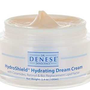 Dr. Denese SkinScience HydroShield Hydrating Dream Cream Advanced Hydration with Retinol, Peptides & Cermides To Help Maintain Moisture Tone & Elasticity - Reduce the Look of Fine Lines - 3.4oz