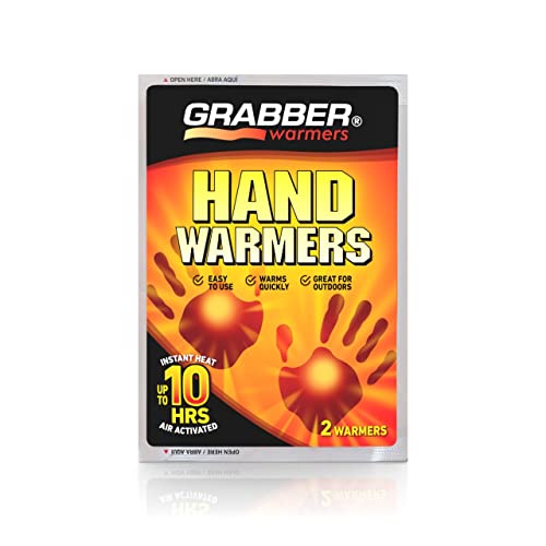 Grabber Hand Warmers - Long Lasting Safe Natural Odorless Air Activated Warmers - Up to 7 Hours of Heat - 10 Pairs,one color,HWPP10DISPLAYUSA