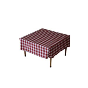 table in a bag tc2828rw square polyester gingham tablecloth, 28-inch by 28-inch, red and white checkered pattern