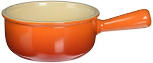 le creuset stoneware french onion soup bowl, 16 oz., flame