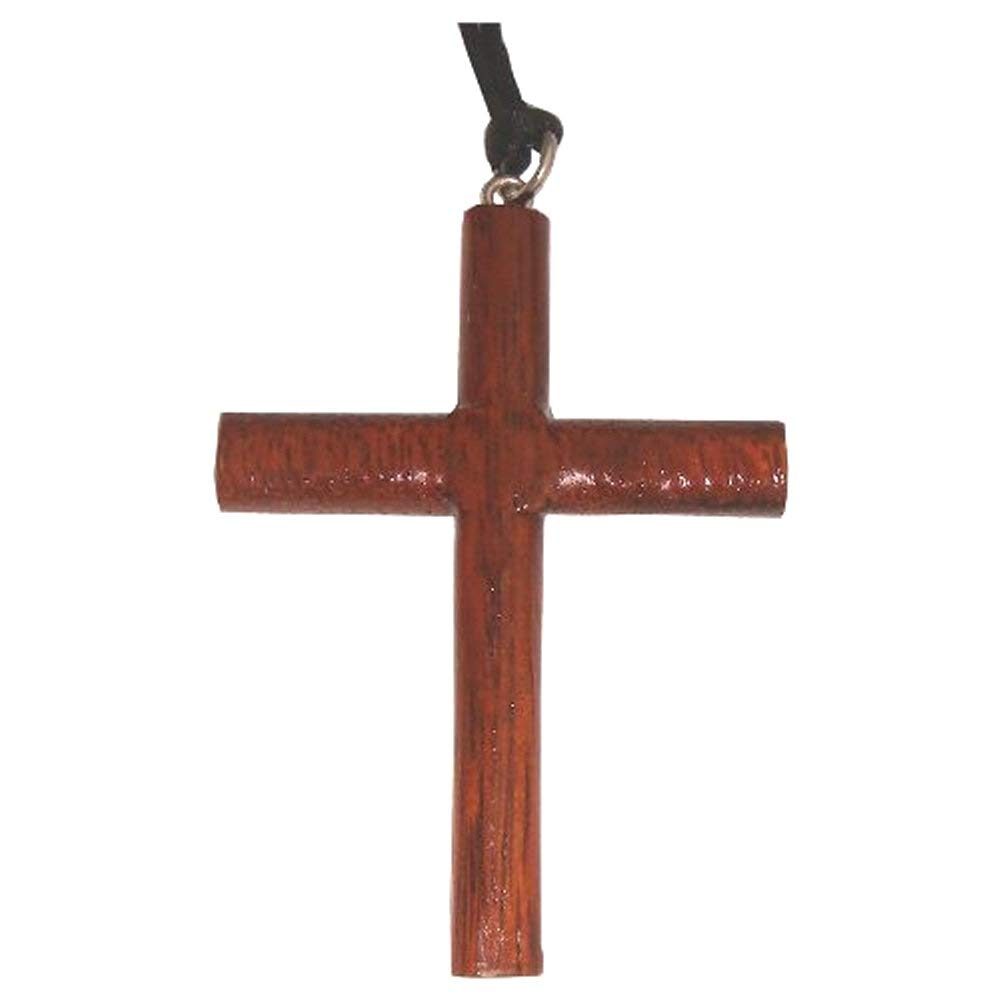 Hawaiian Jewelry Koa Wood Extra Large Cross Pendant Necklace From Hawaii