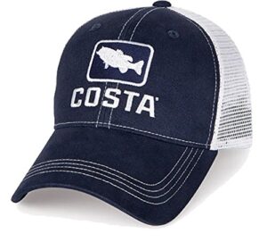 costa xl trucker hat, bass, navy + white