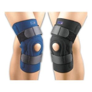 fla 37-104smblk safe-t-sport hinged stabilizing knee stabilizing brace, black, small