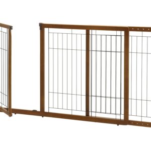 Richell Deluxe Freestanding Pet Gate with Door, Medium