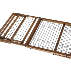 Richell Deluxe Freestanding Pet Gate with Door, Medium