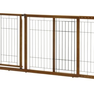 Richell Deluxe Freestanding Pet Gate with Door, Medium