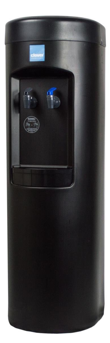 Clover B7B Room Temp and Cold Bottleless Water Cooler with Conversion Kit, Black