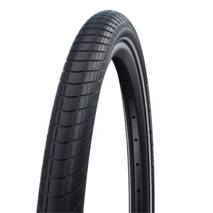 schwalbe big apple raceguard rlx wire bead tire, black, 26x2-inch