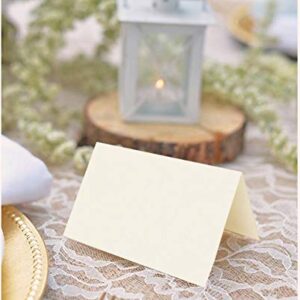 JAM PAPER Printable Place Cards - 3 3/4 x 1 3/4 - Ivory - 12/Pack