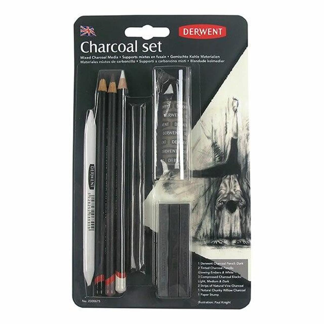 Derwent Charcoal Collection, Pack, 10 Count (2300675)