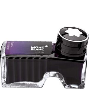 montblanc ink bottle amethyst purple 124488 – premium-quality refill ink in dark purple for fountain pens, quills, and calligraphy pens – 60ml inkwell