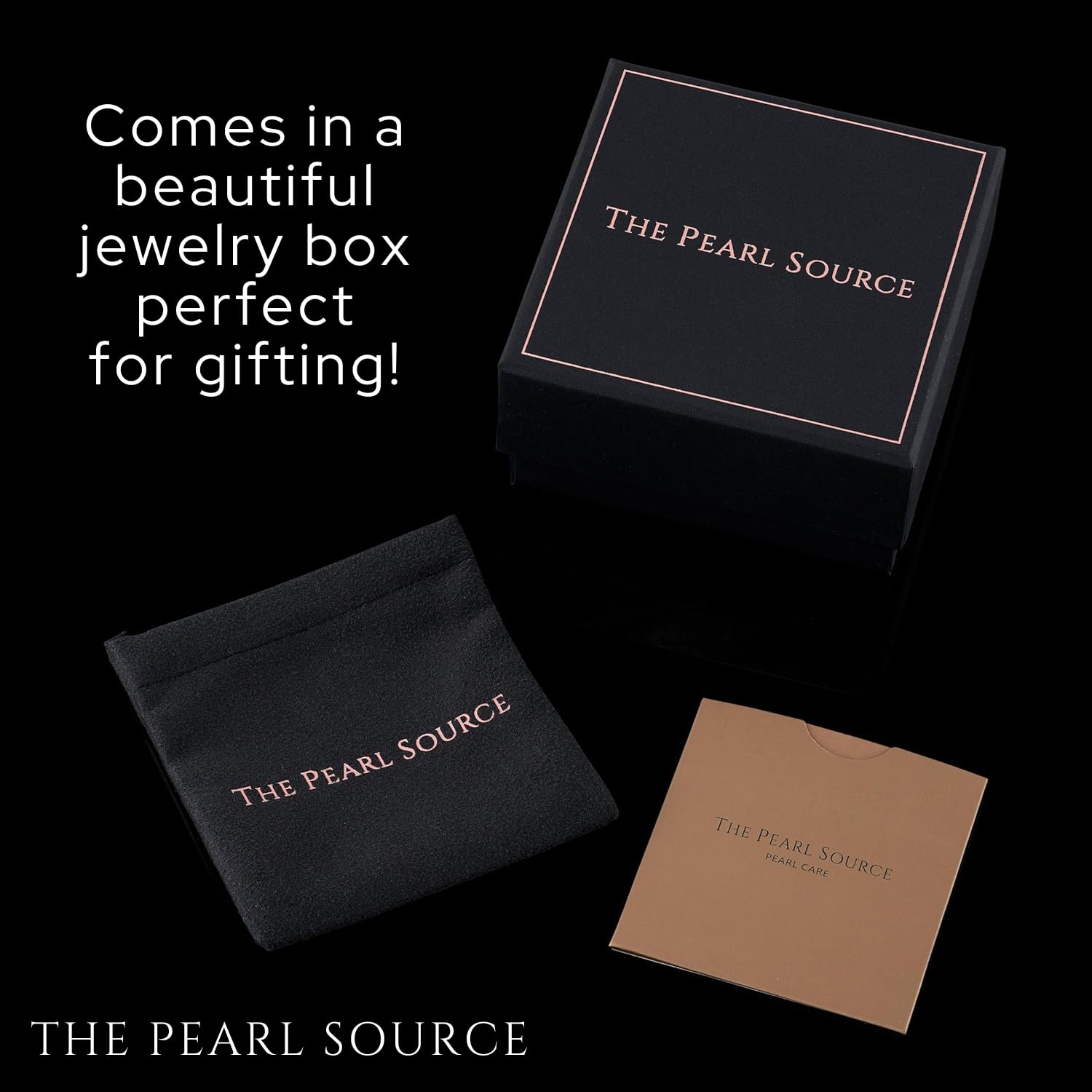 The Pearl Source 14K Gold 10-11mm Round Genuine Black Tahitian South Sea Cultured Pearl Bracelet for Women